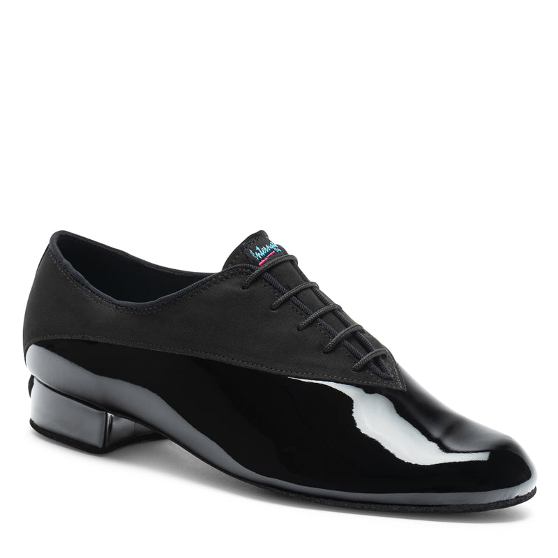 Pino Flex - Black Nubuck/Black Patent – International Dance Shoes